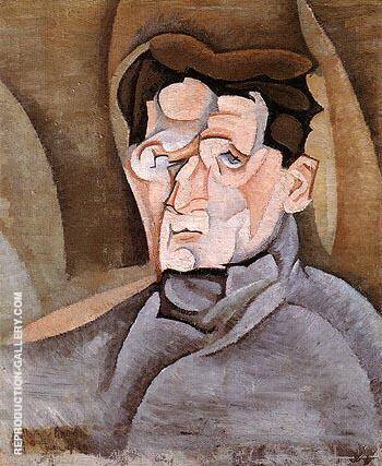 Portrait of Maurice Raynal 1912 by Juan Gris | Oil Painting Reproduction