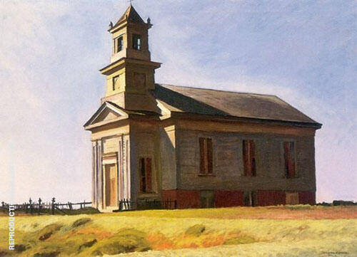 South Truro Church 1930 by Edward Hopper | Oil Painting Reproduction