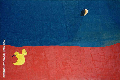 Landscape with Rabbit and Flower by Joan Miro | Oil Painting Reproduction