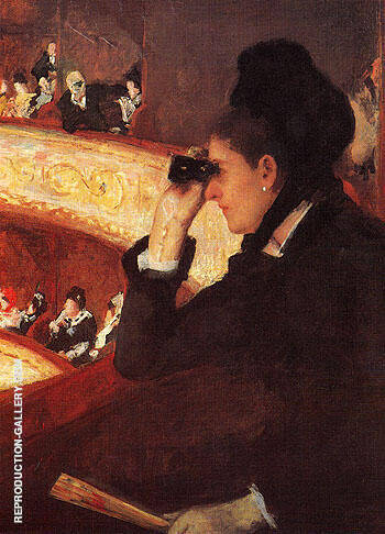 At the Opera 1880 by Mary Cassatt | Oil Painting Reproduction