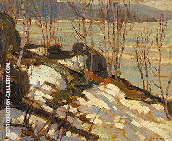 Lake Shore Canoe Lake 1914 by A Y Jackson | Oil Painting Reproduction