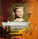 Head of a Boy Recto 1918-19 by Abbott H Thayer | Oil Painting Reproduction