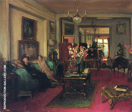 A Salon Lady Cunard and John Moore | Oil Painting Reproduction