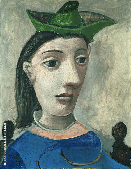 Woman with Green Hat by Pablo Picasso | Oil Painting Reproduction