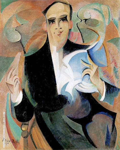 Reading in The Garden 1915 by Alice Bailly | Oil Painting Reproduction