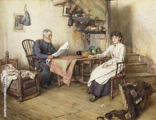 News of The Fleet by Walter Langley | Oil Painting Reproduction