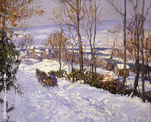 Road and River 1926 by Edward Willis Redfield | Oil Painting Reproduction