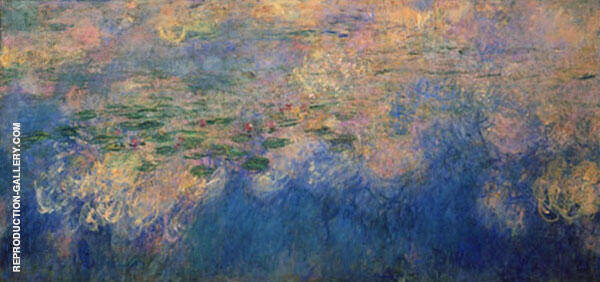 Reflections of Clouds on the Water-Lily Pond Center Panel | Oil ...