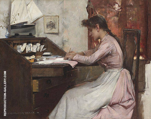 The Letter 1888 by Albert Chevallier Tayler | Oil Painting Reproduction