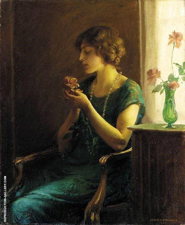 The Blown Rose by Charles Courtney Curran | Oil Painting Reproduction