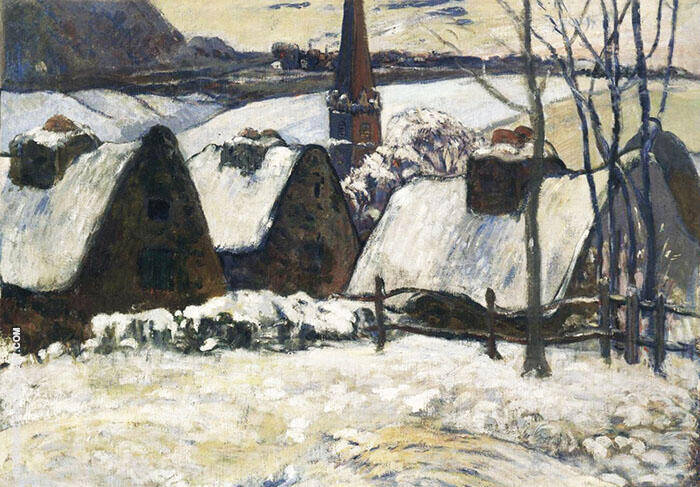 Breton Village in the Snow 1894 | Oil Painting Reproduction