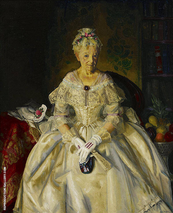 Mrs T in Cream Silk by George Bellows | Oil Painting Reproduction