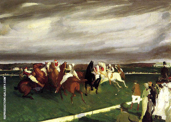 Polo at Lakewood 1910 by George Bellows | Oil Painting Reproduction