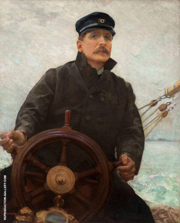 At The Helm Edward Dale Toland | Oil Painting Reproduction