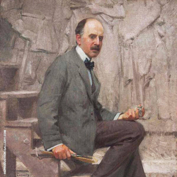 Daniel Chester French in His Chesterwood Studio | Oil Painting Reproduction