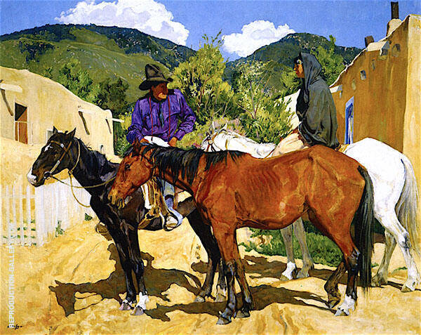 Discussion 1926 by Walter Ufer | Oil Painting Reproduction