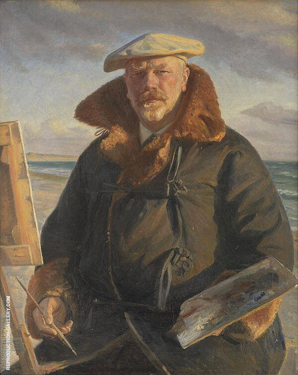 Self Portrait 1902 by Michael Peter Ancher | Oil Painting Reproduction