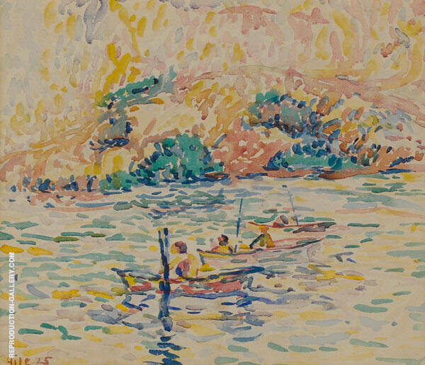 Three Fishing Boats 1925 by Selden Connor Gile | Oil Painting Reproduction