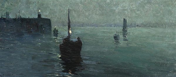 St Ives c1900 by David Davies | Oil Painting Reproduction