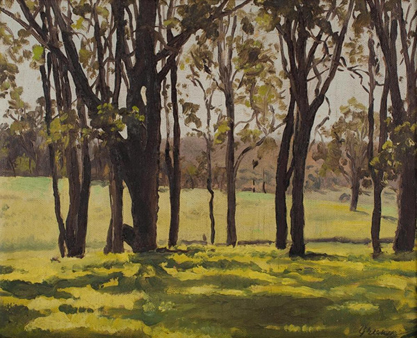 Trees and Dappled Light by Elioth Gruner | Oil Painting Reproduction