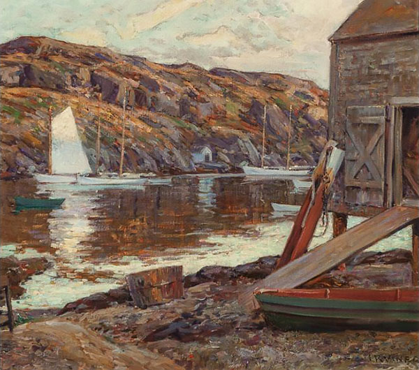 Boat Shed 1909 by Wilson H Irvine | Oil Painting Reproduction