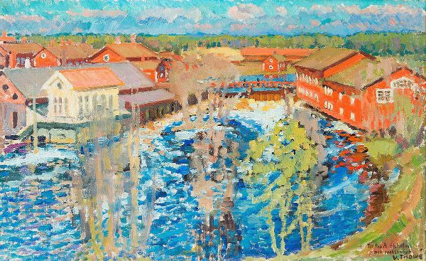 Ahlstrom Ironworks in Noormarkku | Oil Painting Reproduction