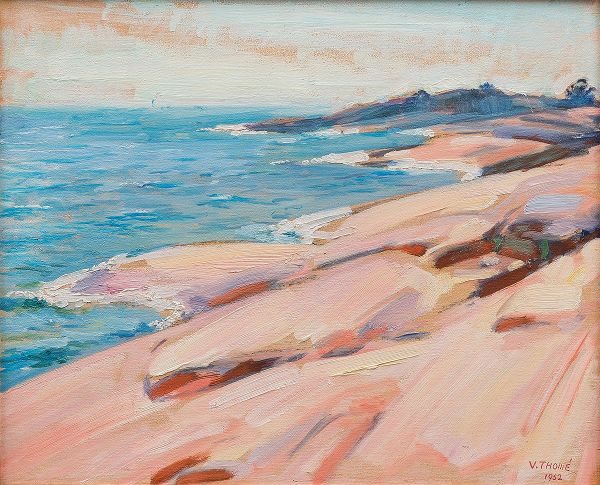 Evening Sun on The Cliffs by Verner Thome | Oil Painting Reproduction