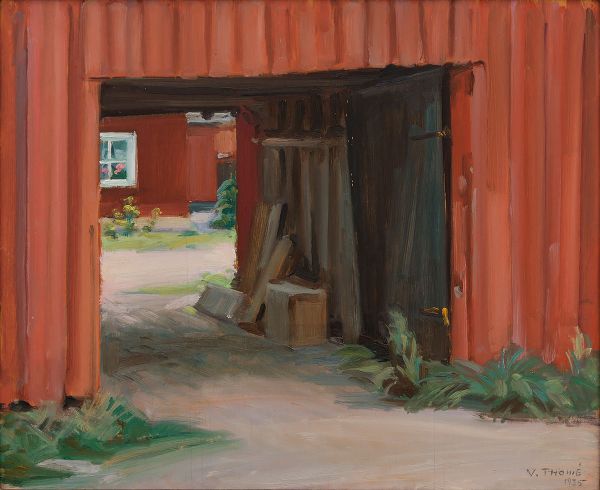 Yardview by Verner Thome | Oil Painting Reproduction