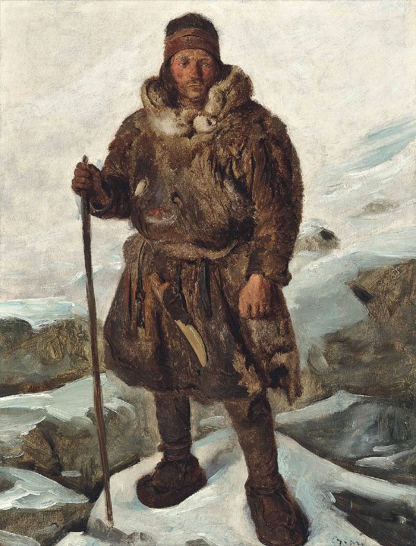 A Laplander by Francois Auguste Biard | Oil Painting Reproduction