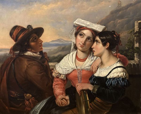 One of Sense by Moritz Daniel Oppenheim | Oil Painting Reproduction