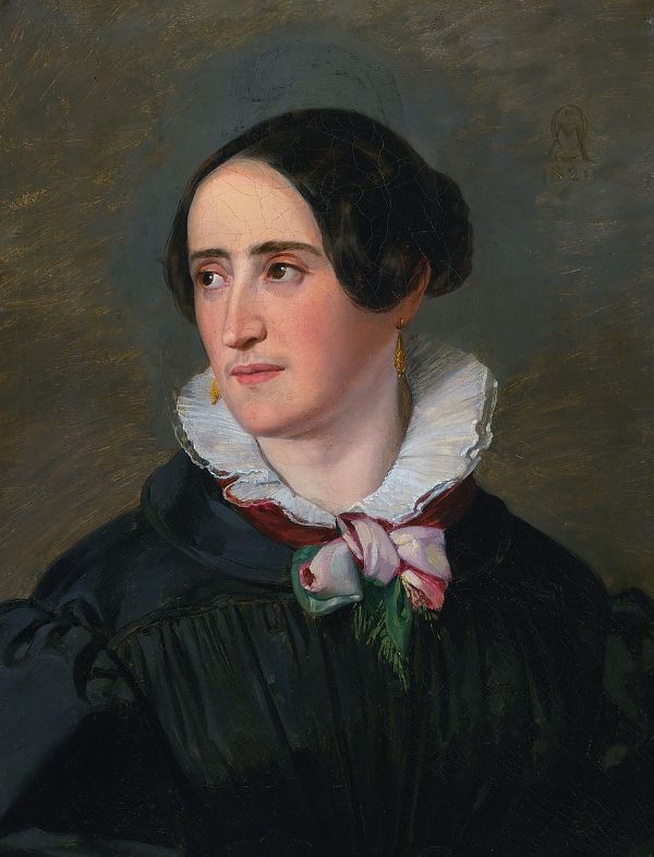 Portrait of Adelheid Cleve Oppenheim Wife of the Artist | Oil Painting ...