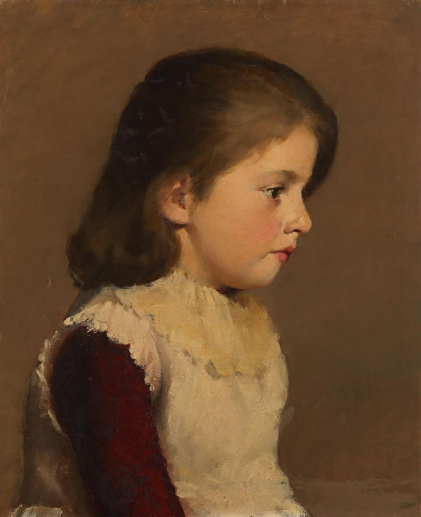 Portrait Of A Young Girl 1890 by Tom Roberts | Oil Painting Reproduction