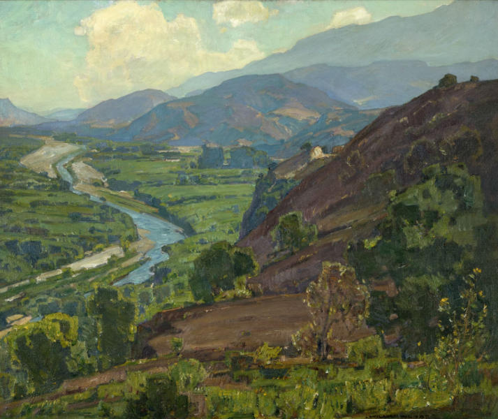 This Richly Hued View of Santa Ana Canyon | Oil Painting Reproduction