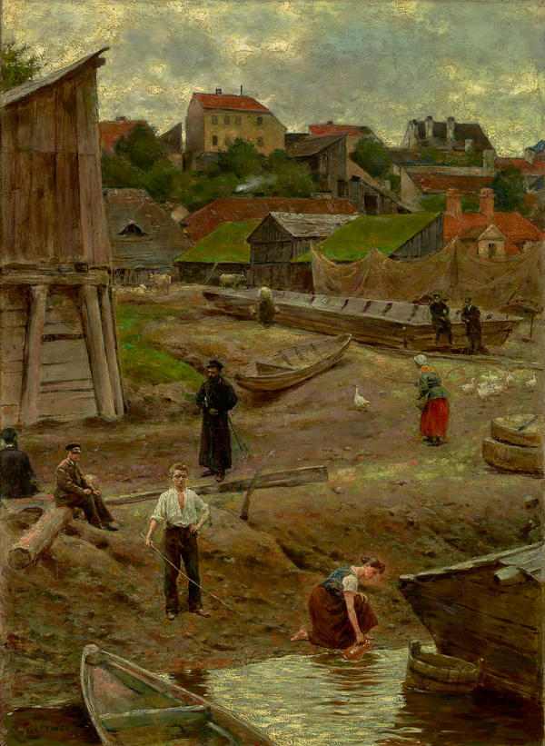Bank of the Vistula in Warsaw 1883 | Oil Painting Reproduction