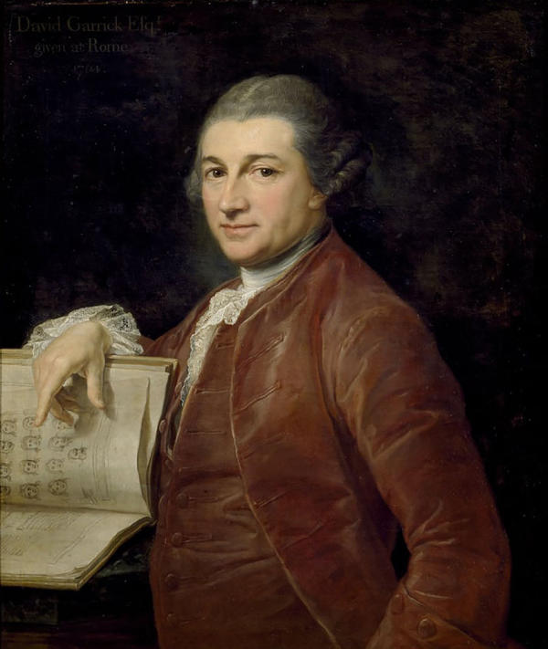 Portrait Of David Garrick by Pompeo Batoni | Oil Painting Reproduction