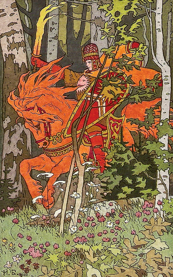 The Red Rider, 1902 by Ivan Bilibin | Oil Painting Reproduction