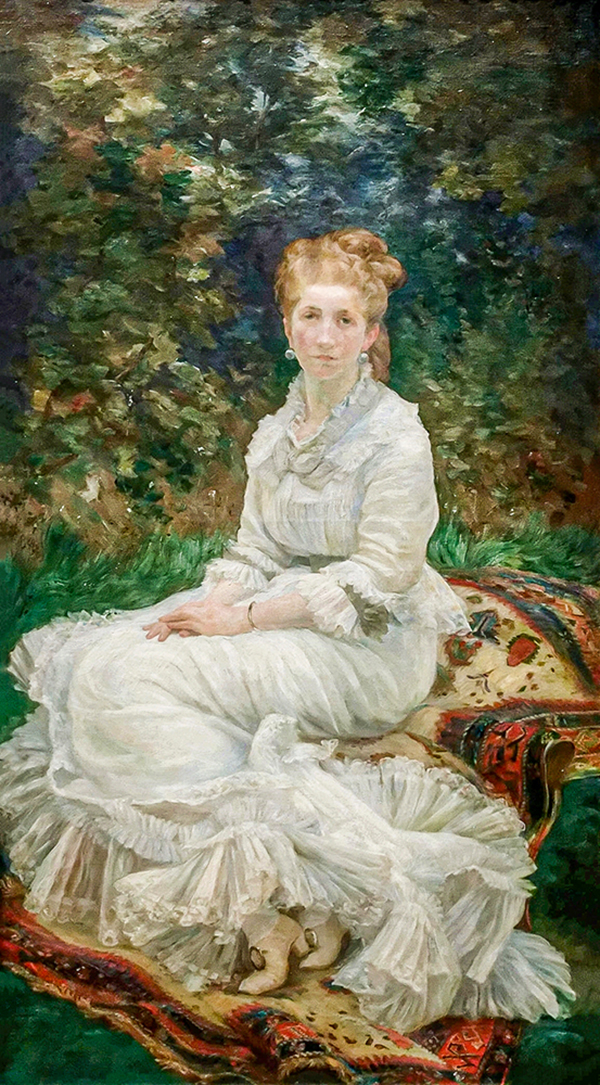 Lady in White, 1880 by Marie Bracquemond | Oil Painting Reproduction