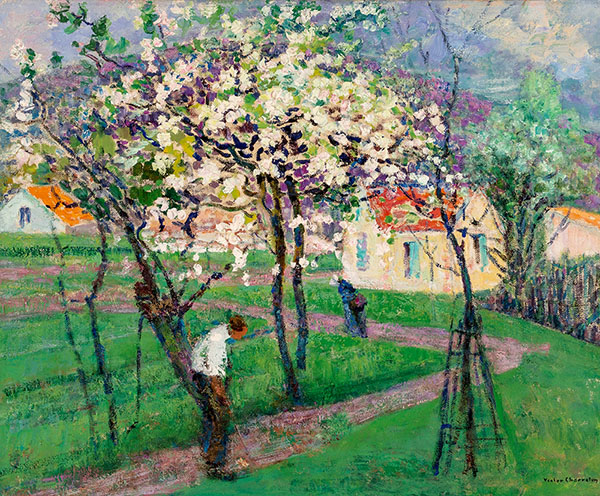 Spring Trees by Victor Charreton | Oil Painting Reproduction