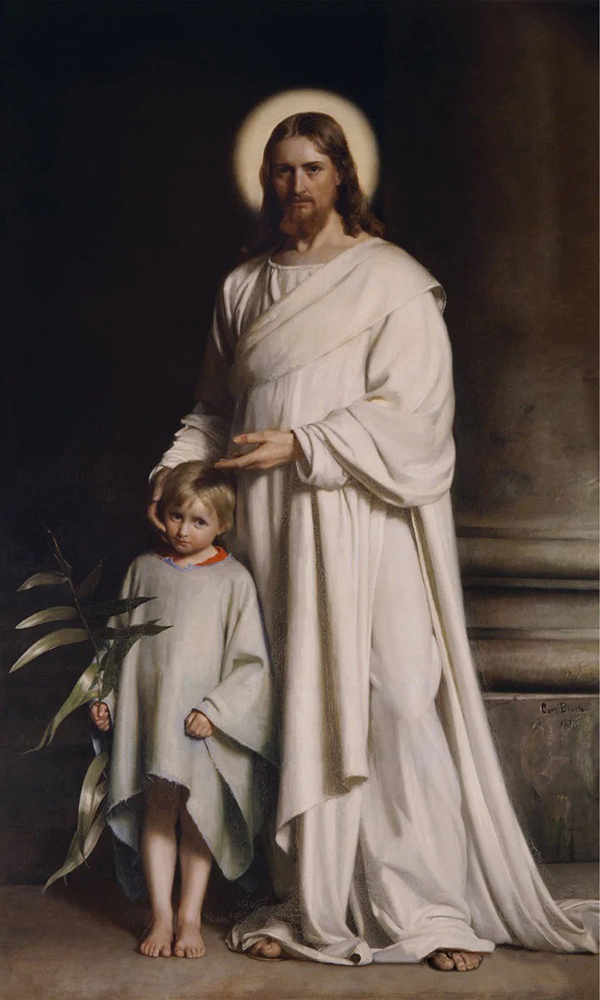 Christ and a Boy by Carl Bloch | Oil Painting Reproduction