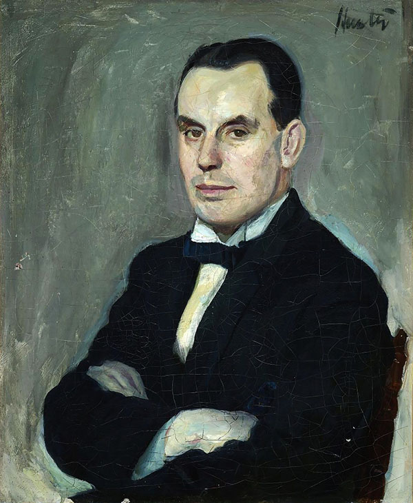 Portrait of Arthur Leyden by Leslie Hunter | Oil Painting Reproduction