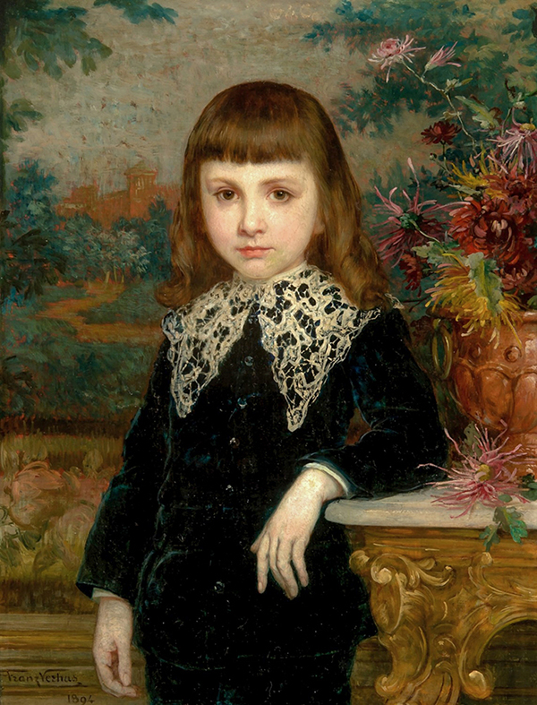 Childrens Portrait, 1894 by Frans Verhas | Oil Painting Reproduction