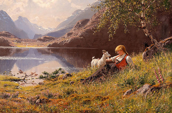 Spring in Norway by Hans Dahl | Oil Painting Reproduction