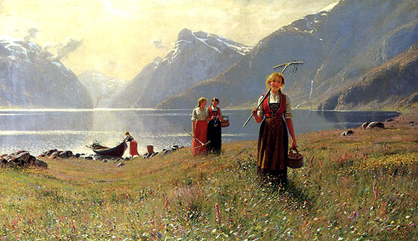 Summer Day by Hans Dahl | Oil Painting Reproduction