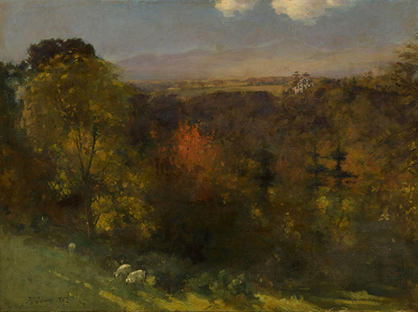 Ruin on the Fill Autumn, 1891 by Patrick Adam | Oil Painting Reproduction