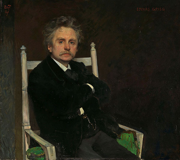 Edvard Grieg by Eilif Peterssen | Oil Painting Reproduction