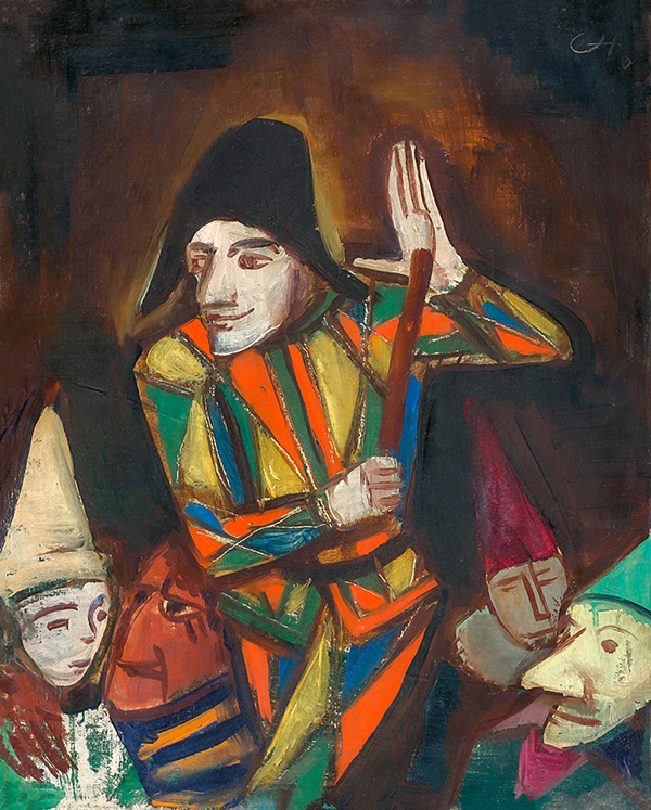 Harlequins by Karl Hofer | Oil Painting Reproduction