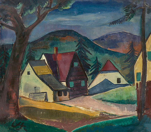 Small Black Forest Landscape by Karl Hofer | Oil Painting Reproduction