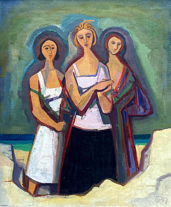 Three Women on the Beach by Karl Hofer | Oil Painting Reproduction