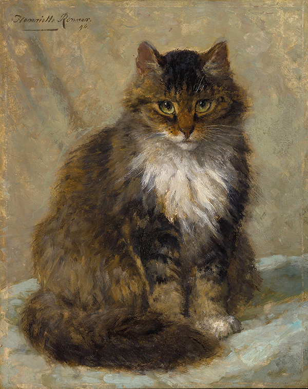 The Maine Coon, 1894 by Henriette Ronner Knip | Oil Painting Reproduction
