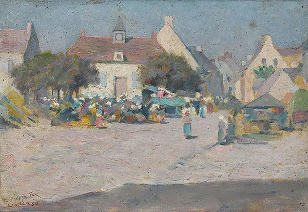 Market Place Etaples 1890 | Oil Painting Reproduction